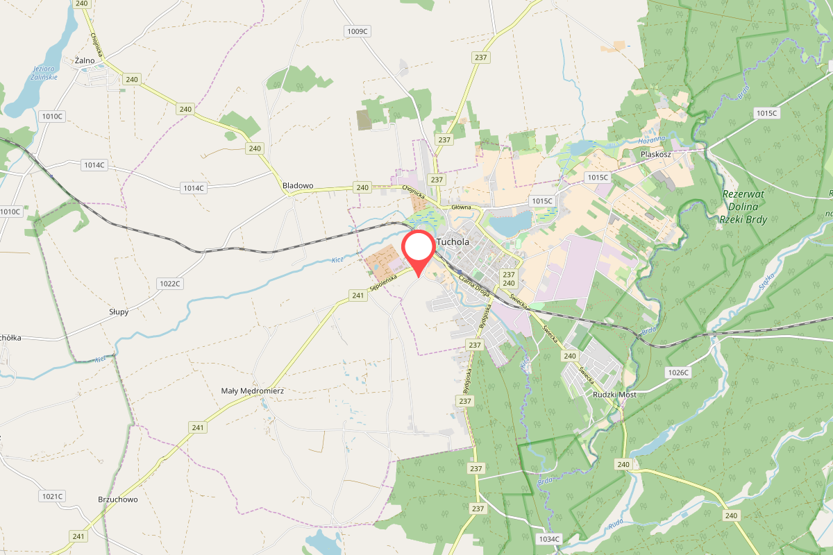 Szlaki rowerowe - Tuchola Tuchola, mapa - Nocowanie.pl