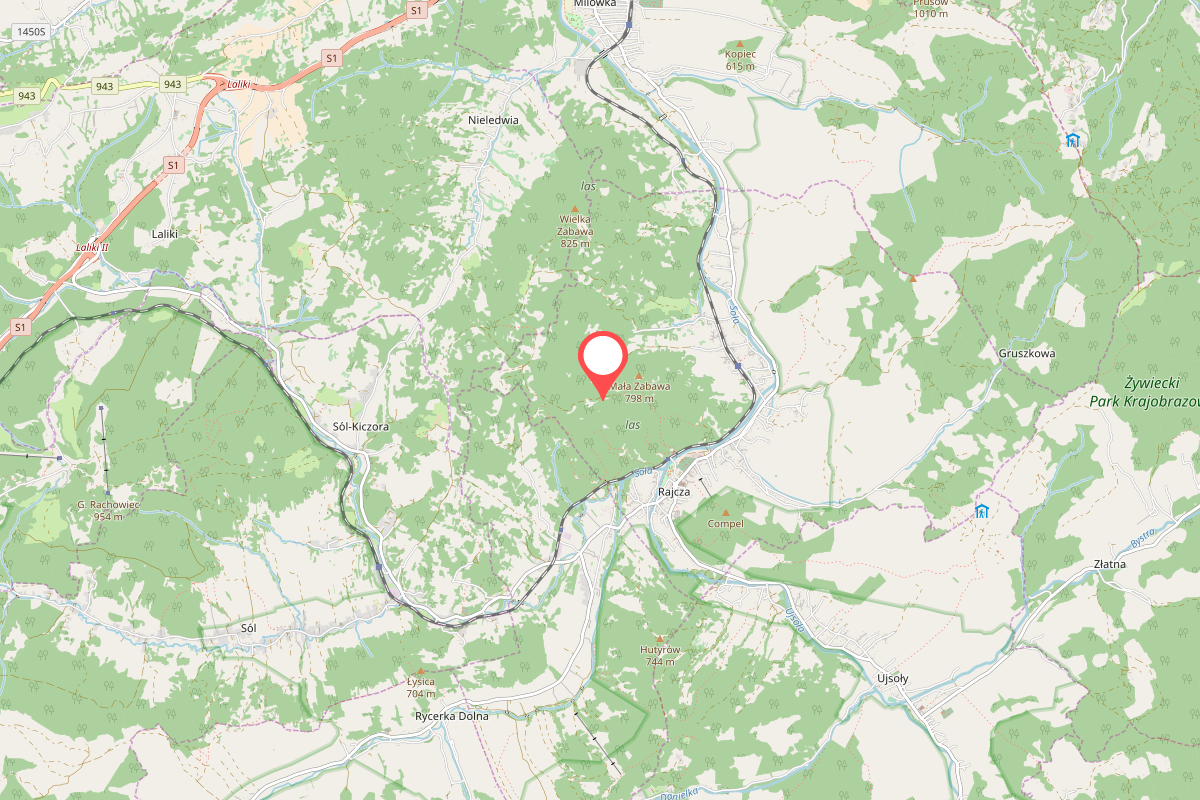 Trasy rowerowe - Rajcza Rajcza, mapa - Nocowanie.pl