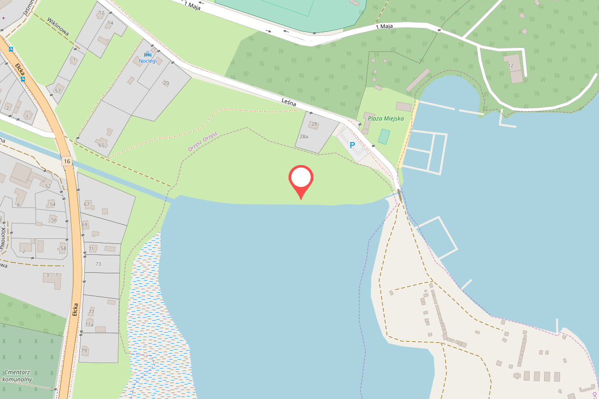 Plaża miejska w Orzyszu Orzysz: kamera, opinie - Nocowanie.pl