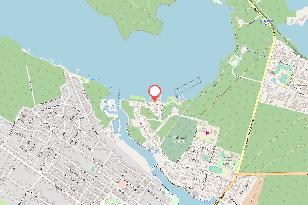 Plaża miejska w Augustowie Augustów: kamera, opinie - Nocowanie.pl