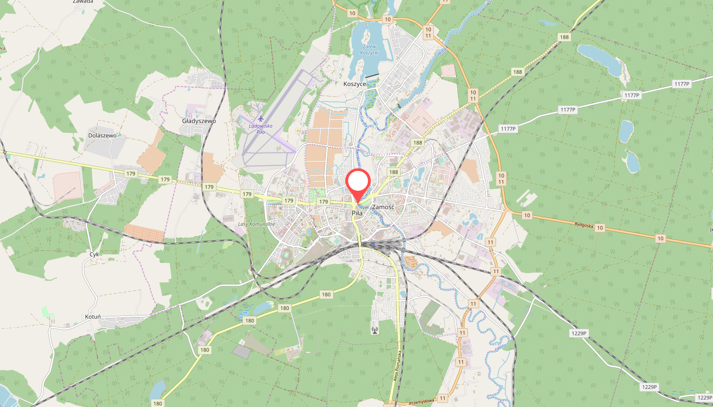 Szlaki rowerowe - Piła Piła (pow. ostrowski), mapa