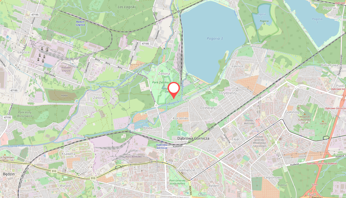 Trasy rowerowe - Dąbrowa Górnicza Dąbrowa Górnicza, mapa