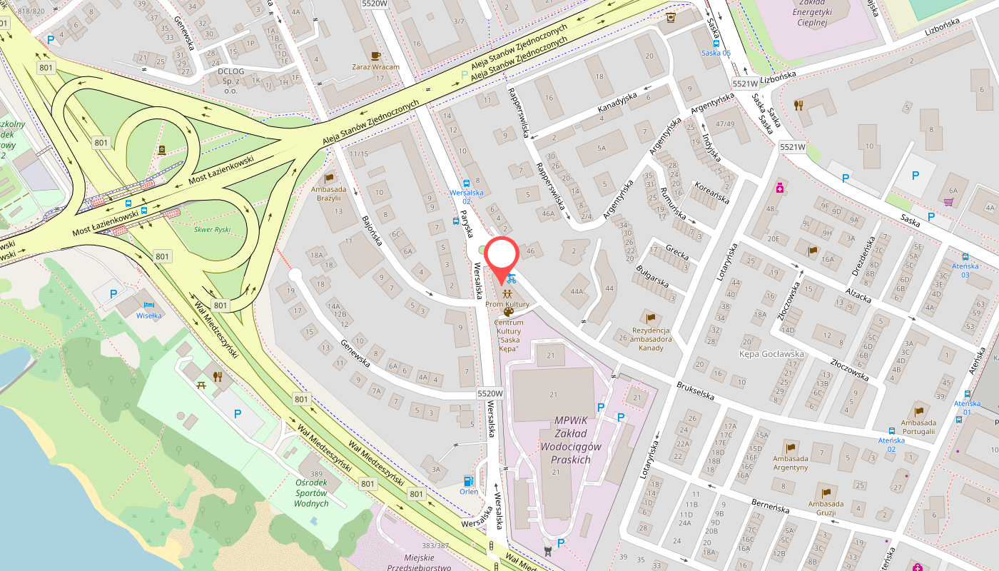 Prom Kultury Saska Kępa Warszawa, godziny otwarcia