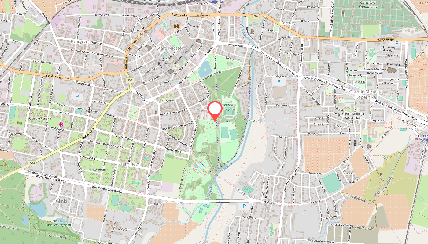 Park Miejski Legnica, mapa