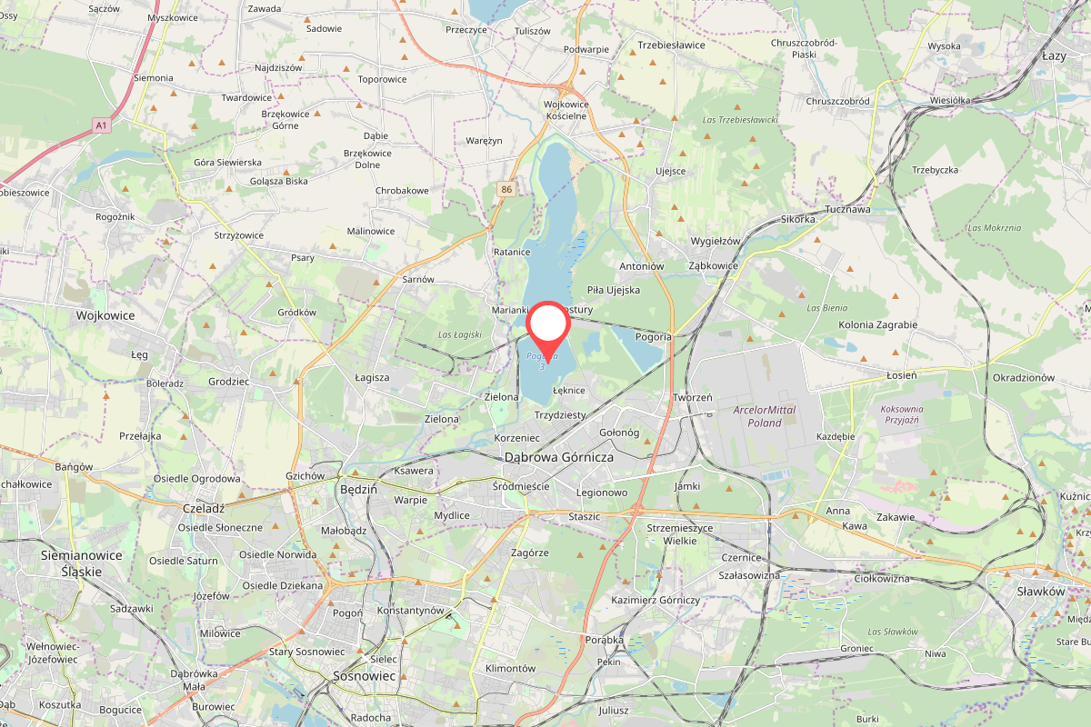 Jezioro Pogoria III noclegi, plaża, kąpielisko - Nocowanie.pl