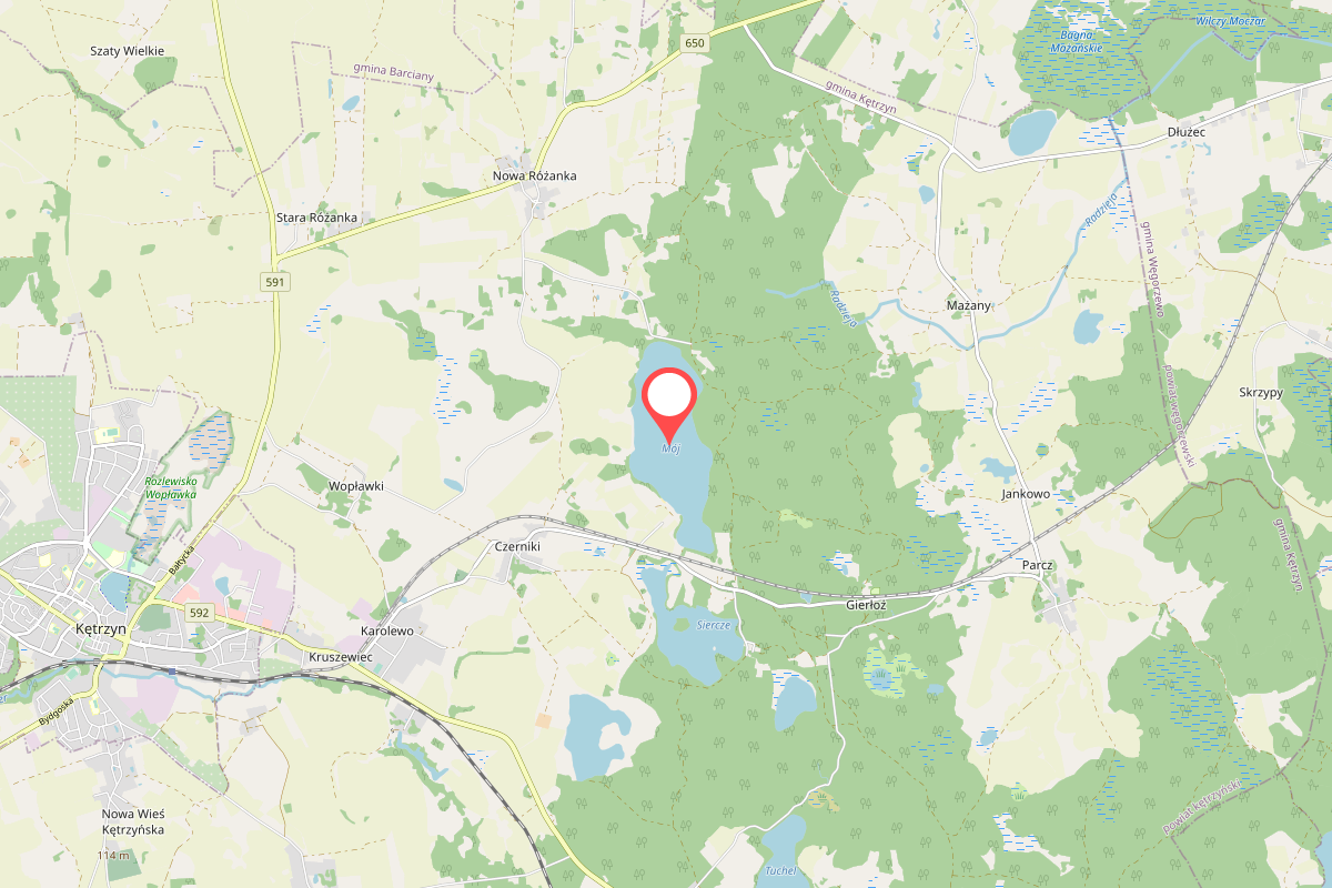 Jezioro Mój noclegi, plaża, kąpielisko - Nocowanie.pl