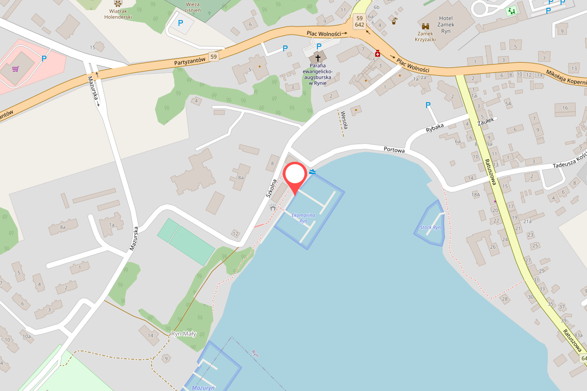 Przystań miejska w Rynie Ryn - Nocowanie.pl