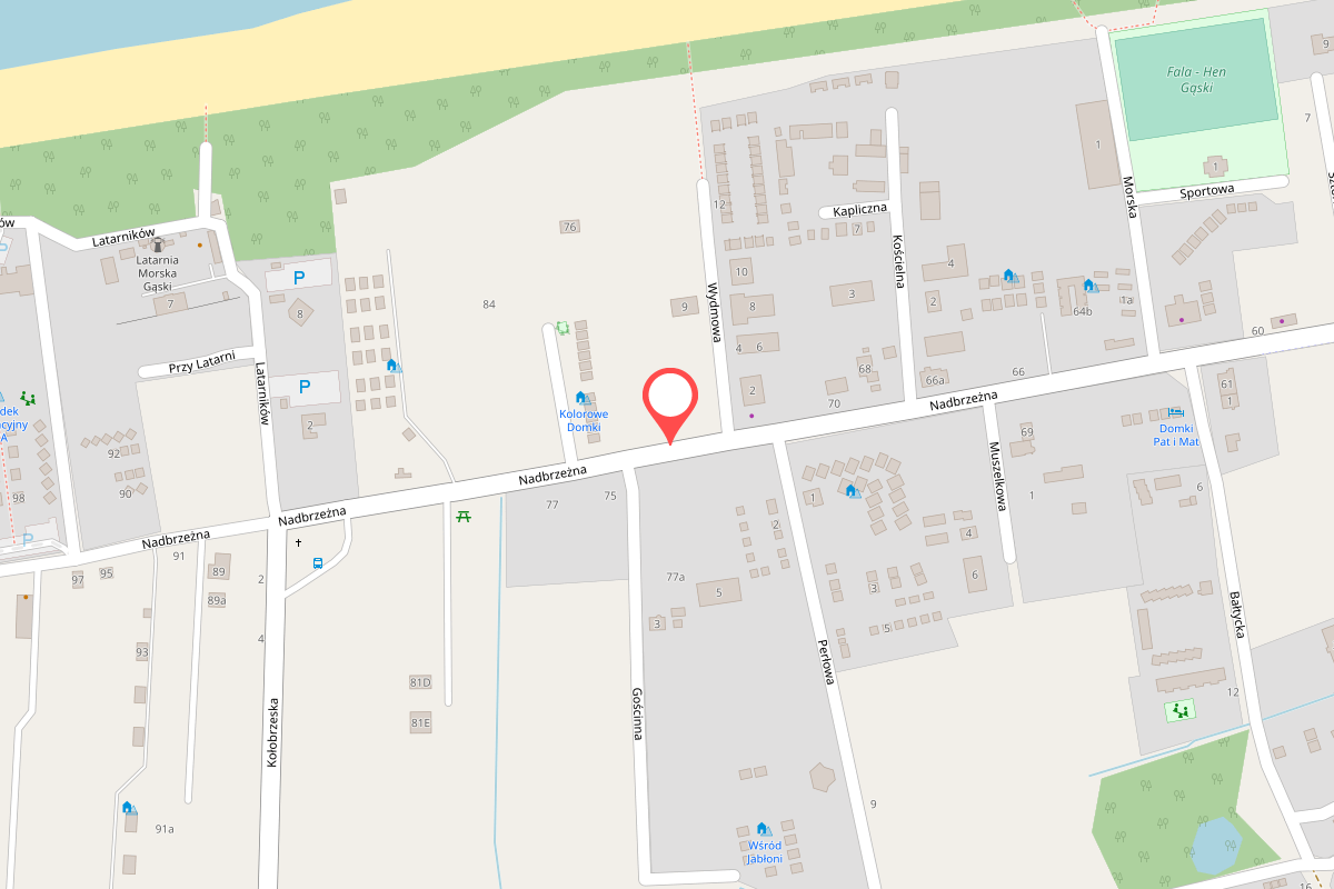 Nadmorski Szlak Hanzeatycki Gąski, mapa - Nocowanie.pl