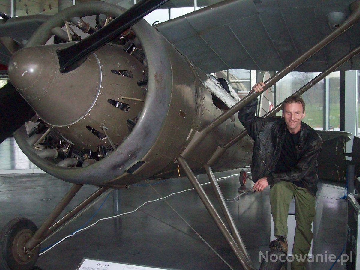 Muzeum Lotnictwa Polskiego w Krakowie. P-11-polski samolot myśliwski z ...